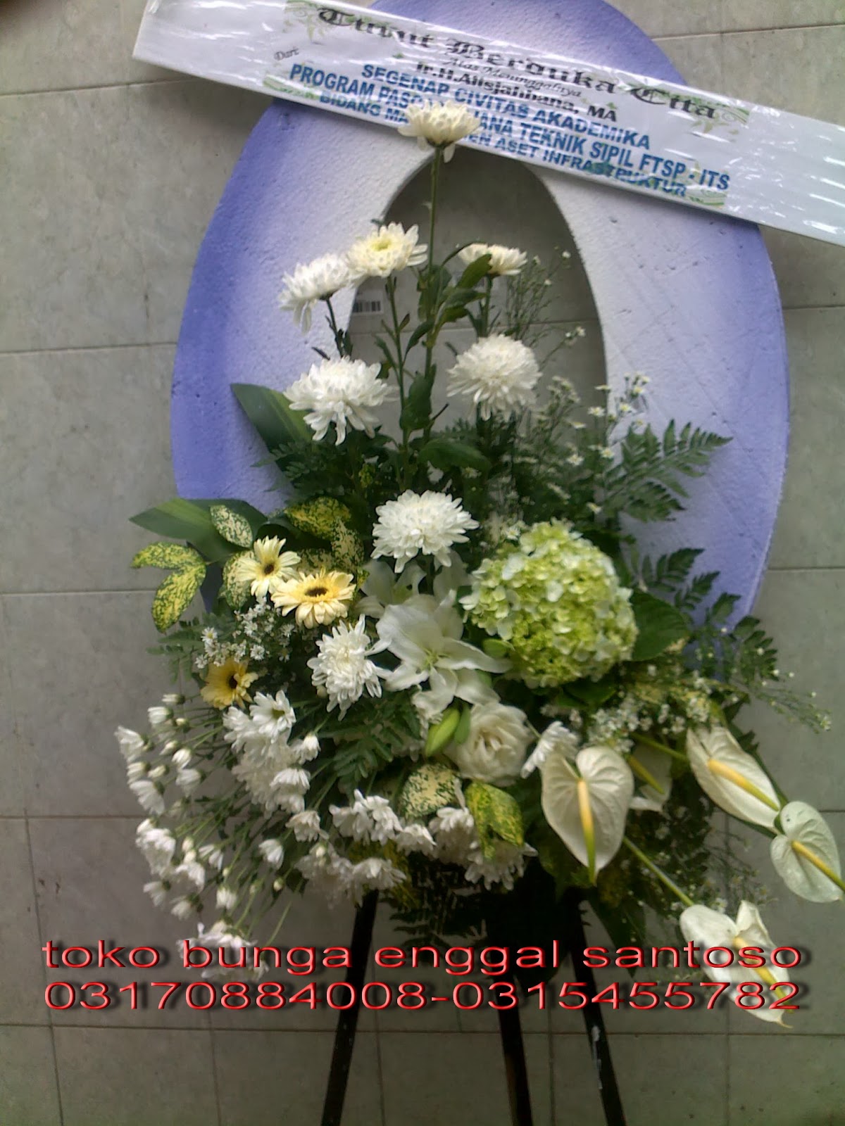 Toko Bunga Surabaya Murah : bunga duka cita ( krans segar )