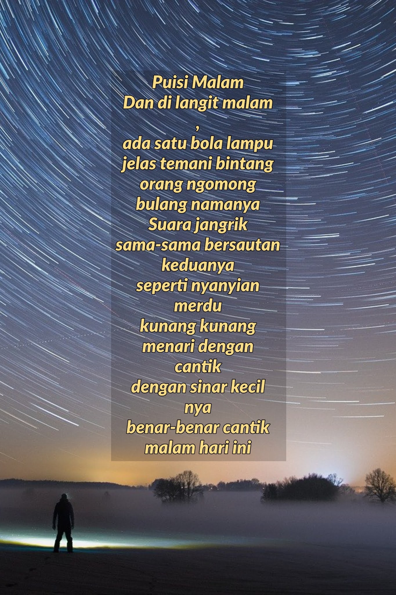 10+ Sajak Malam Pendek Kumpulan Puisi Penuh Makna