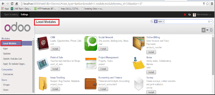 Odoo Database Management