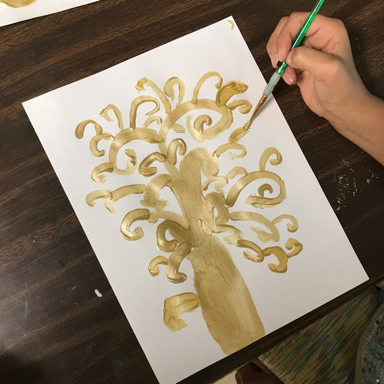 Elements of the Art Room: 3rd grade Gustav Klimt Trees