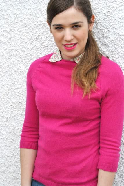 Chicas en camisa: @styleinmadrid Elena Vidal con jersey rosa y camisa ...