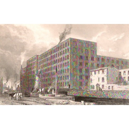 Discovering Britain: Manchester - Mills - Old Engraving