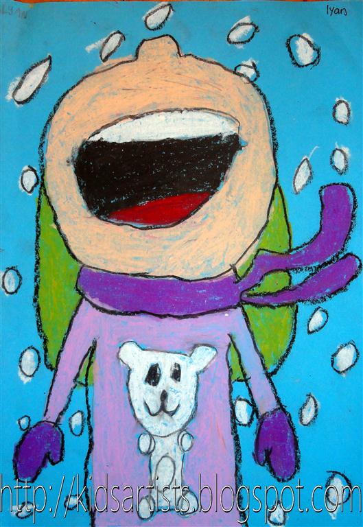 Kids Artists: Catching snowflakes