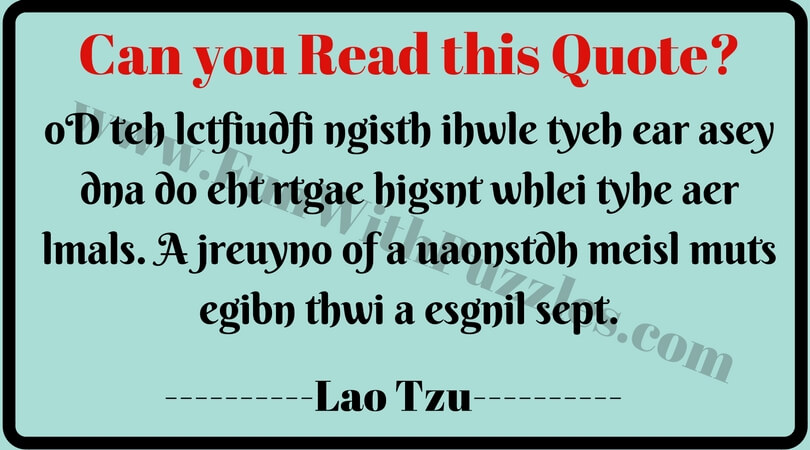 Jumbled Words That You Can Read