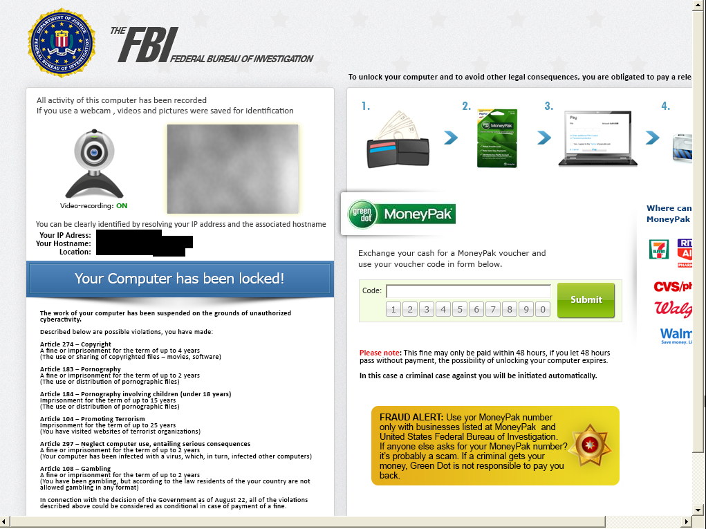 Peter Dreyer's Blog: Removing the FBI MoneyPak Virus
