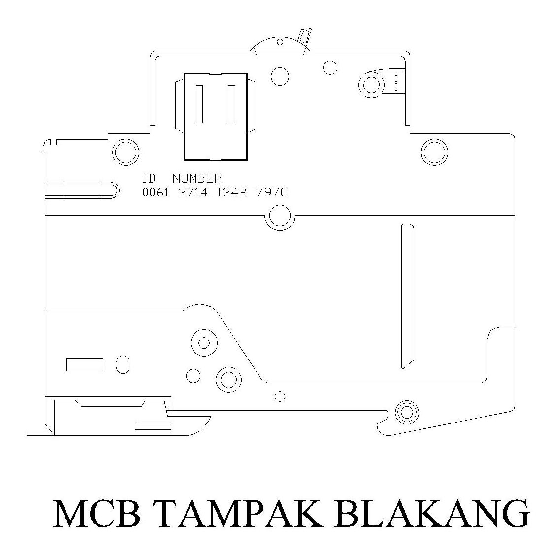 Design AutoCad Wahyu: Gambar MCB 1 Phasa