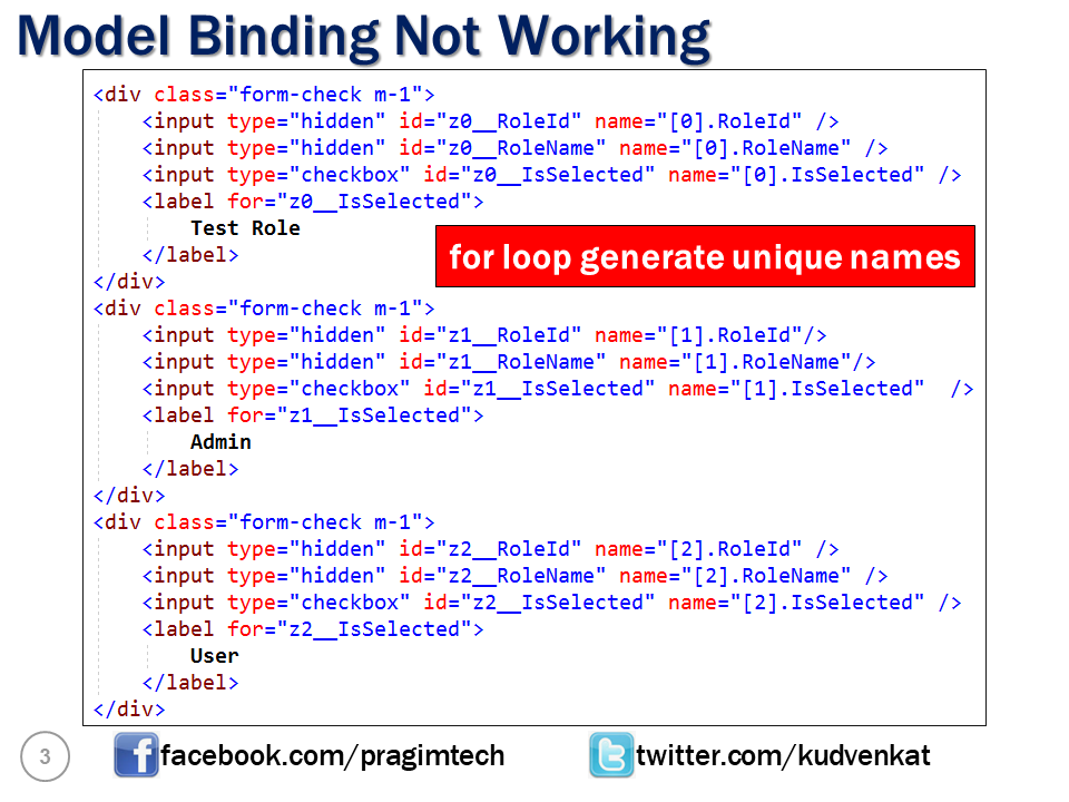 Sql server, .net and c# video tutorial: Model binding not working on ... Sql server, .net and c# video tutorial: Model binding not working on ...