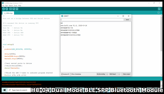 Embedded things: Program Seeeduino XIAO as USB-to-Serial bridge, to access HC-08 BLE 4.0 Module ...