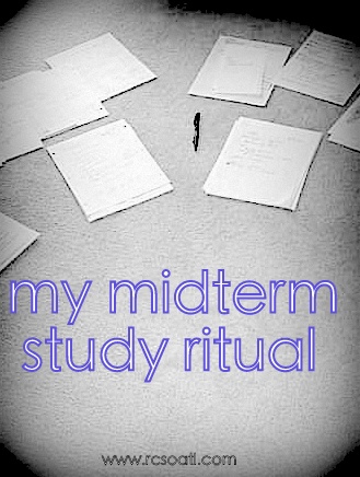 Real College Student of Atlanta: Midterm study ritual