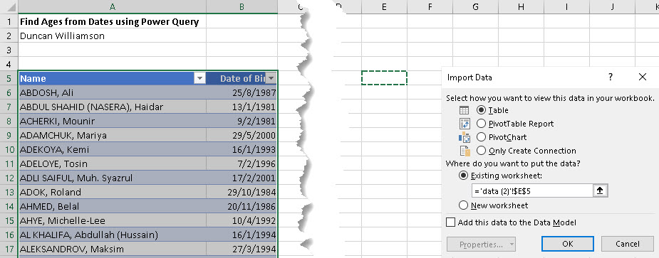 Duncan's Diurnal Diatribe: Calculate your Age in Power Query