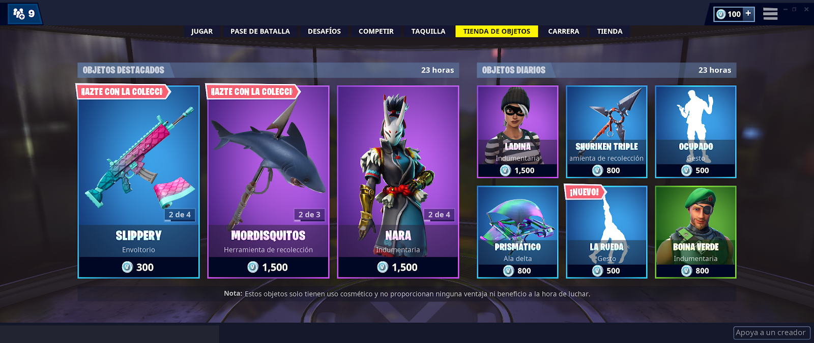 TIENDA DE FORTNITE: TIENDA DE OBJETOS