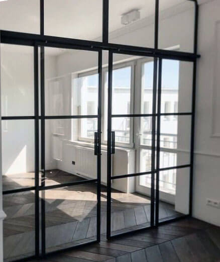 sliding loft partition | Antique Mirrored Furniture