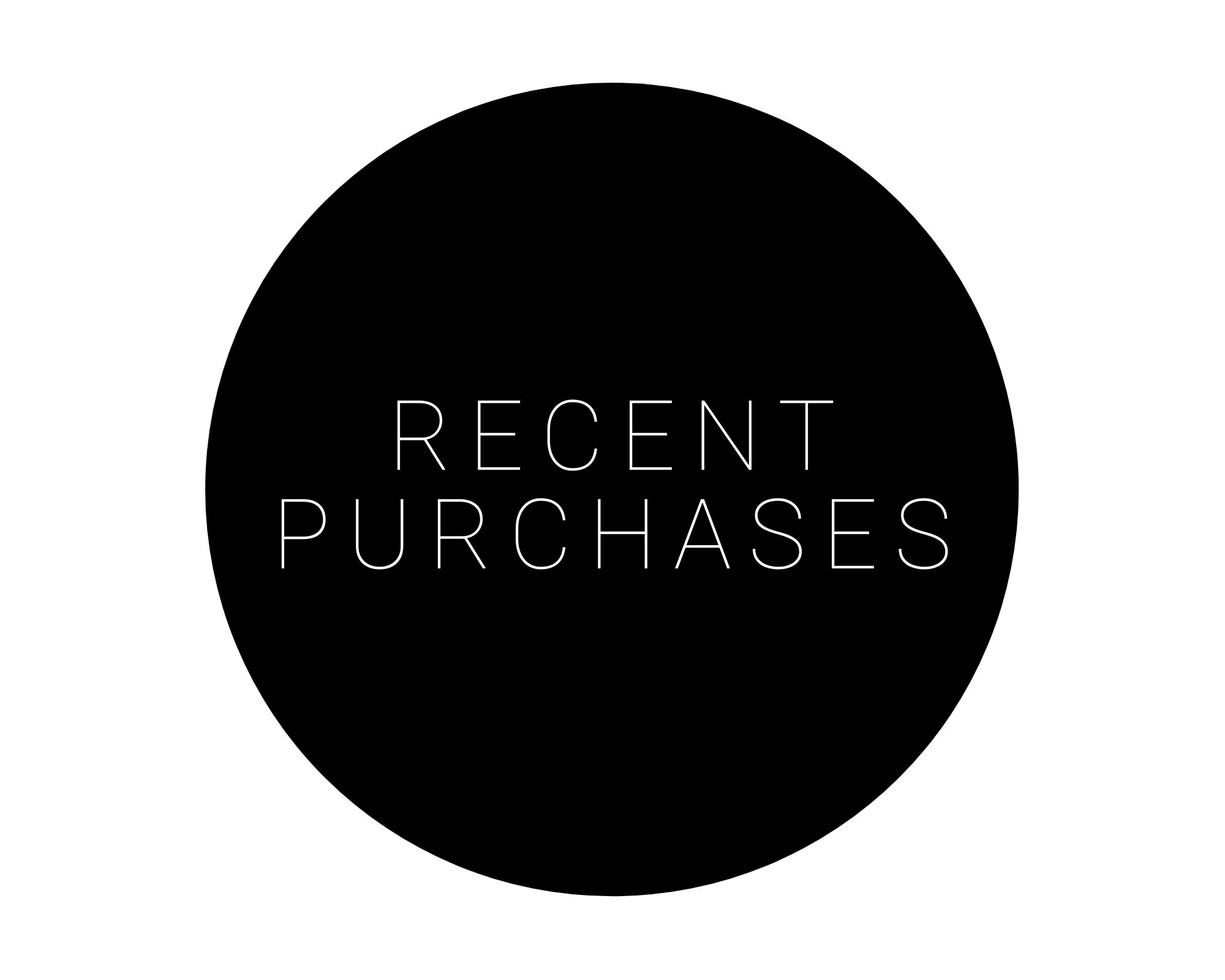 Pinch of Ginger: Recent Purchases