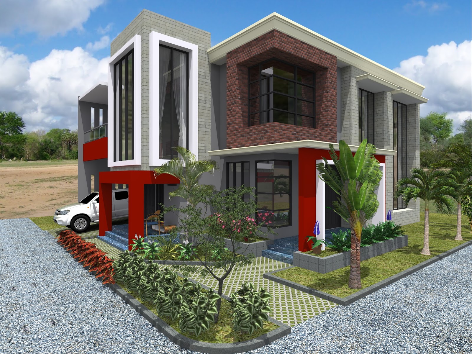 Desain Rumah Hunian Konsep Kontemporer - 2mdesain