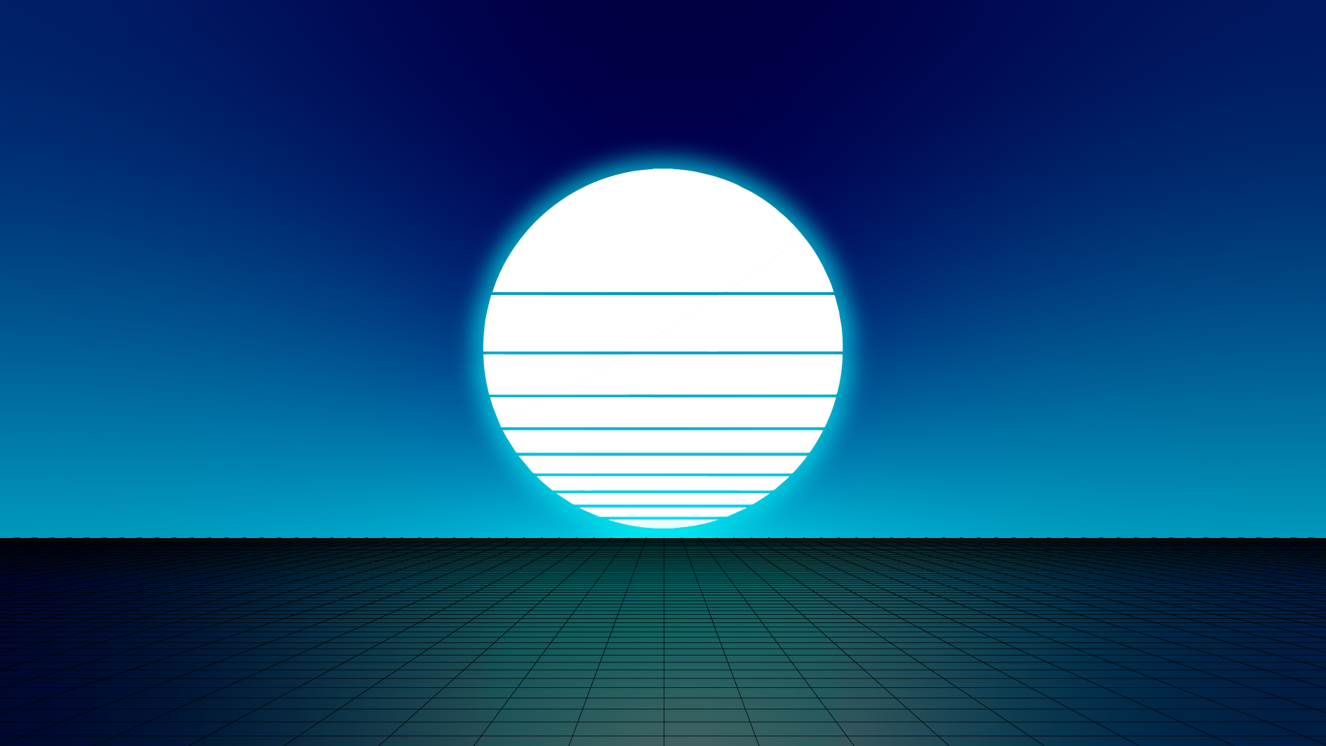 Synth-wave moon night wallpaper for desktop - Heroscreen
