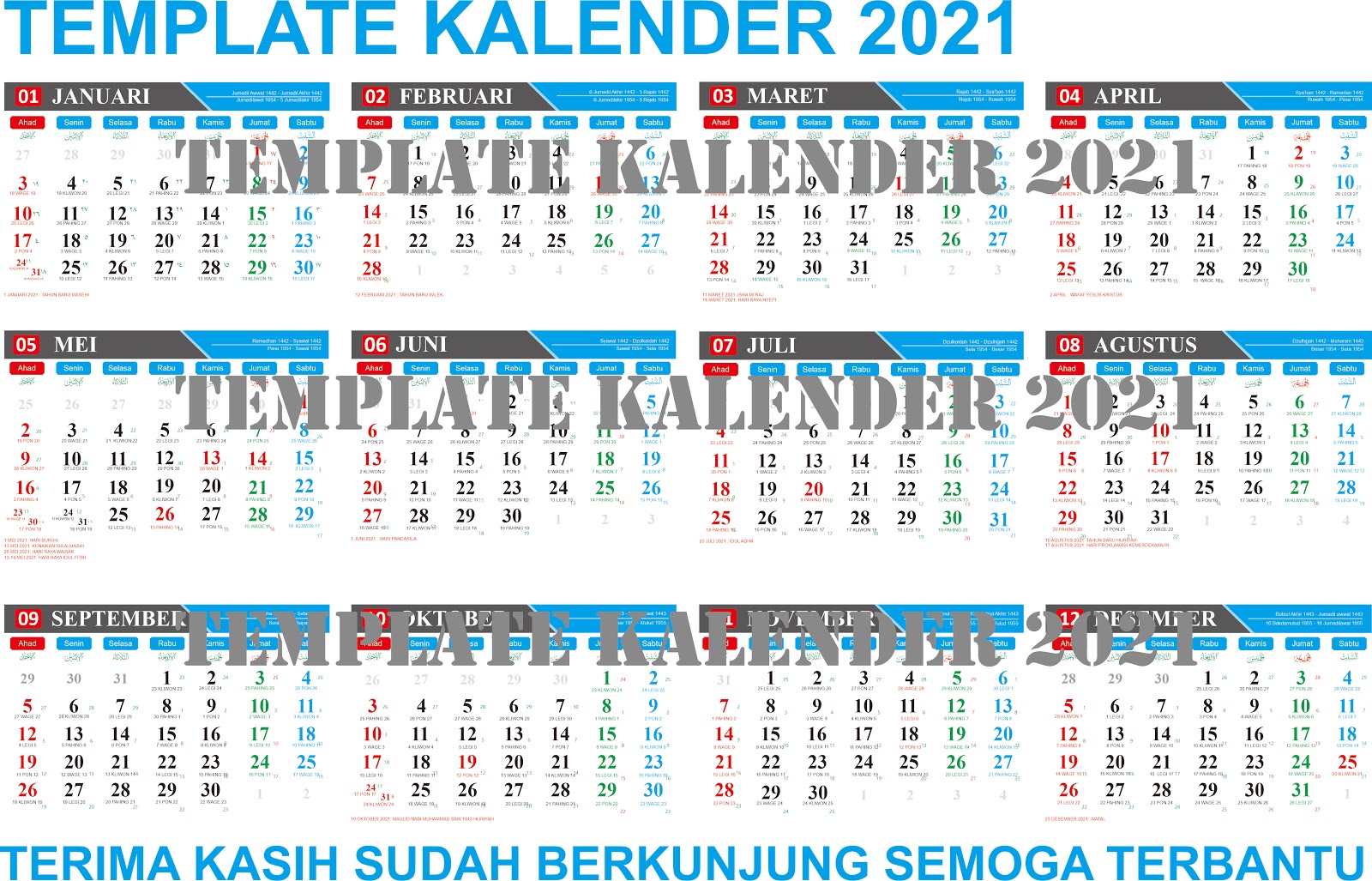 Desain Kalender Kalender Juli 2021 - Desain Kalender 2021 Islami ...