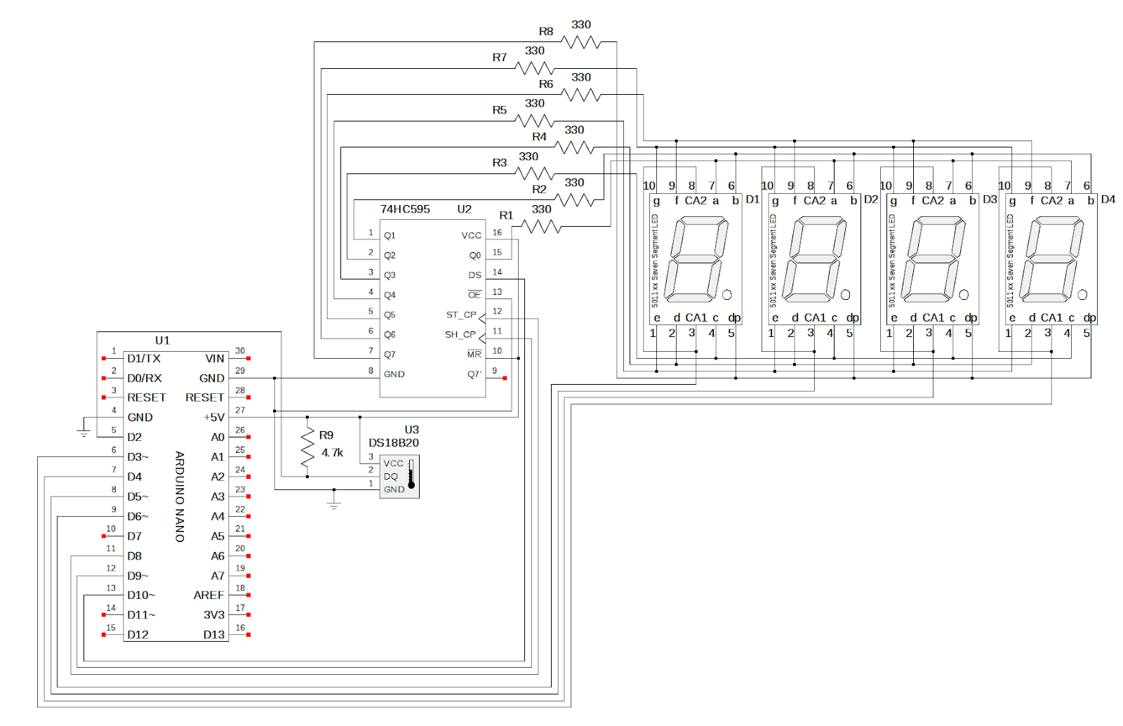 DS18B20 Thermometer using Arduino & 4 Digits 7 Segment Display ... DS18B20 Thermometer using Arduino & 4 Digits 7 Segment Display ...
