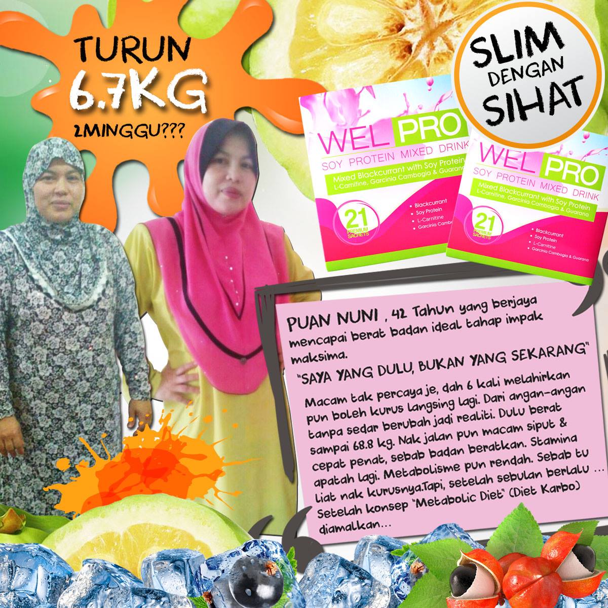 WEL PRO SLIMMING DIET-PRODUK LANGSING NO SATU DI MALAYSIA: TESTIMONI