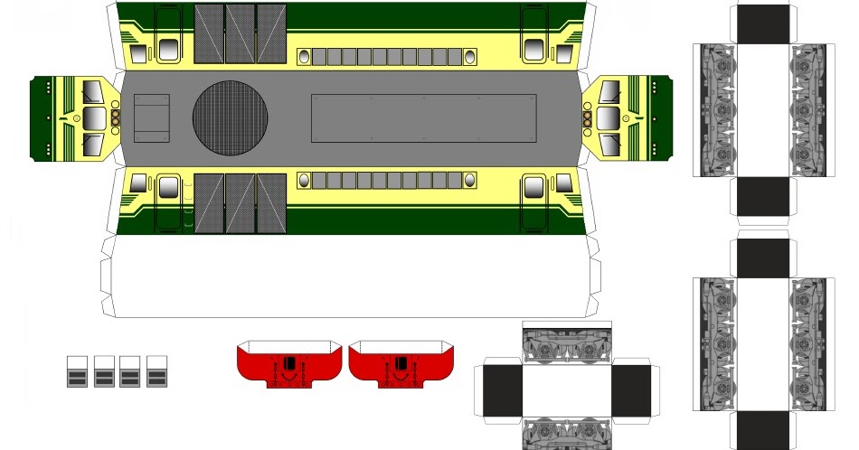 Beberapa Pola Papercraft Lokomotif dan Hasilnya