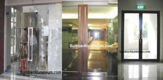Pintu Kaca - Aluminium Kaca