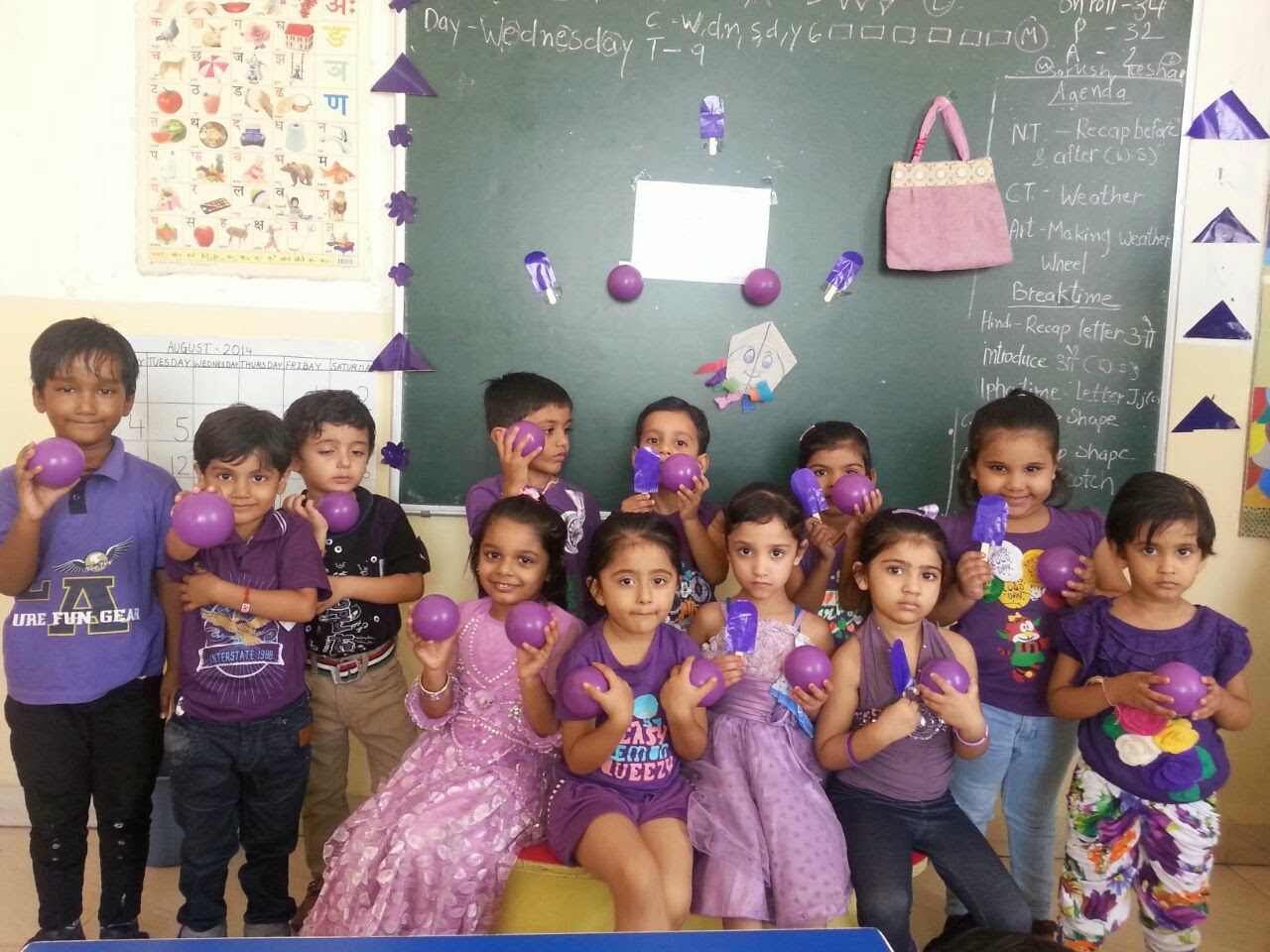 On the top of the World...: Celebrated Purple Color Day (Jr. KG) WIS ...
