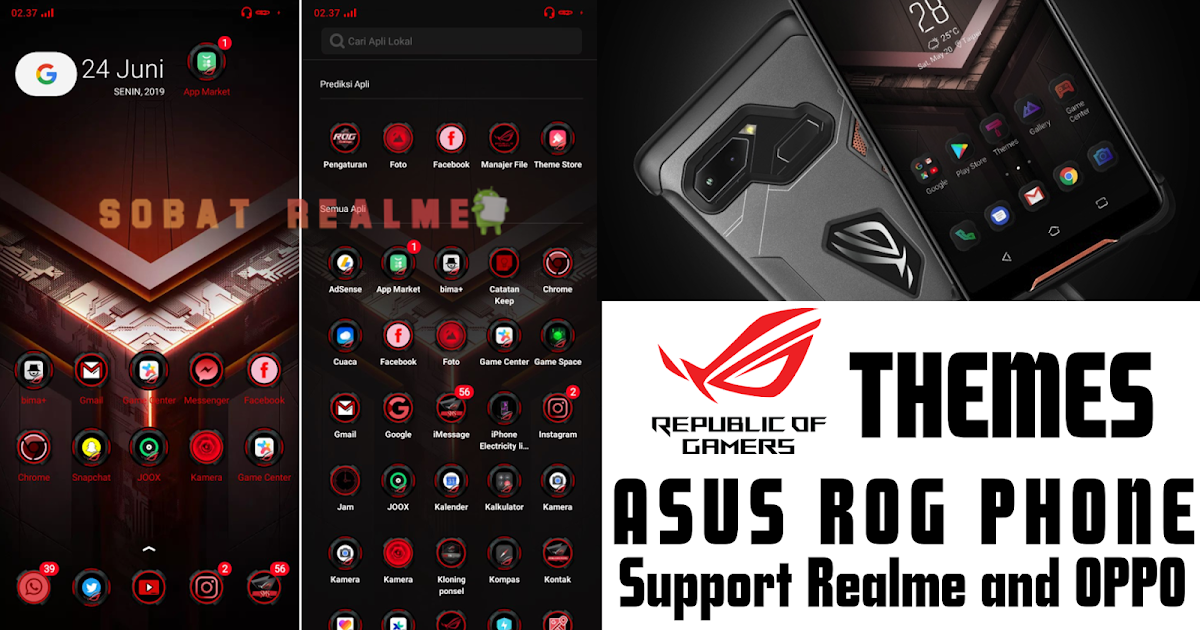 Download Themes Asus Rog Phone For Realme & Oppo - Munaz Bagus
