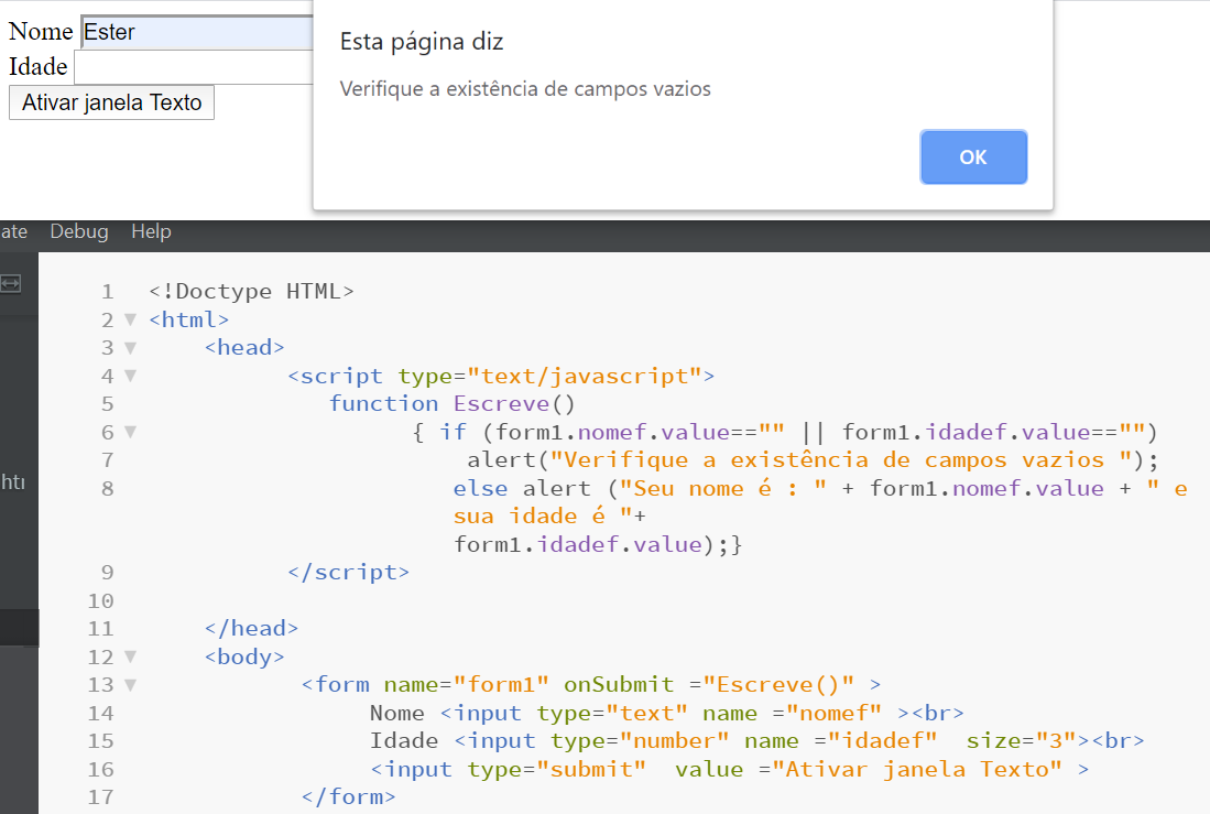 Programação e Base de Dados: JavaScript