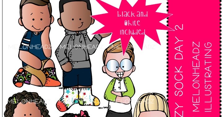 Crazy Sock Day clip art - Set 2 - Mini