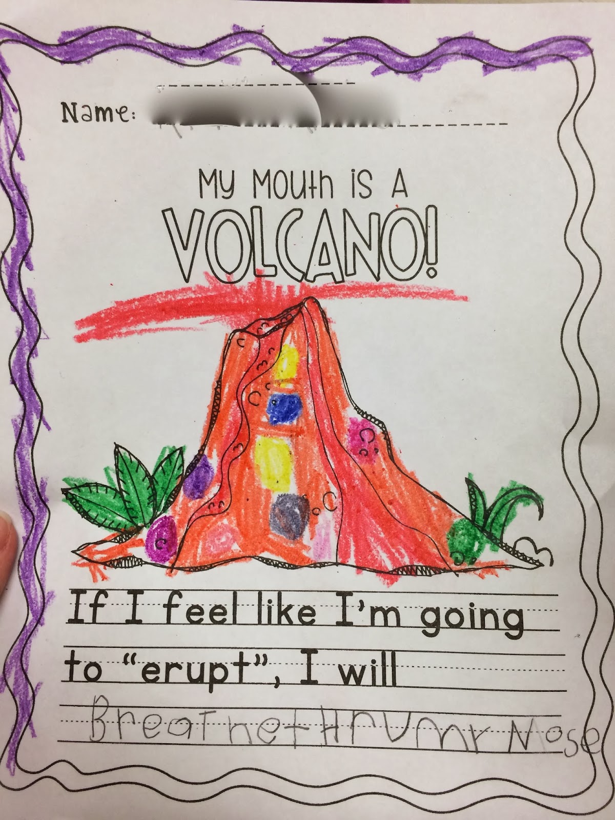 Ms. Sepp's Counselor Corner: My Mouth is a Volcano