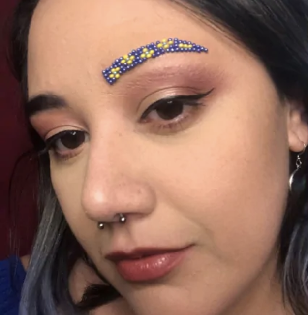 Creative Beaded Eyebrow Idea / The Beading Gem