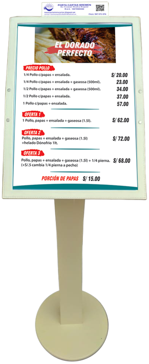 PORTA MENU CARTAS