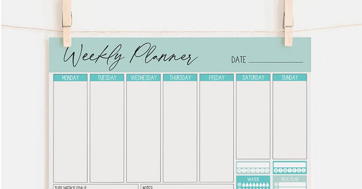 Mum and Me Handmade Designs: FREE PRINTABLE FOR JUNE - WEEKLY PLANNER PDF
