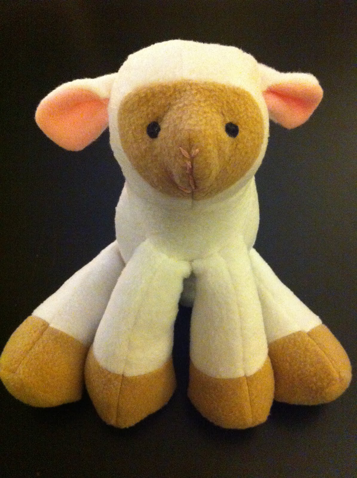 Stargazun Designs: Fleece Lamb Stuffed Animal - My First Plushie