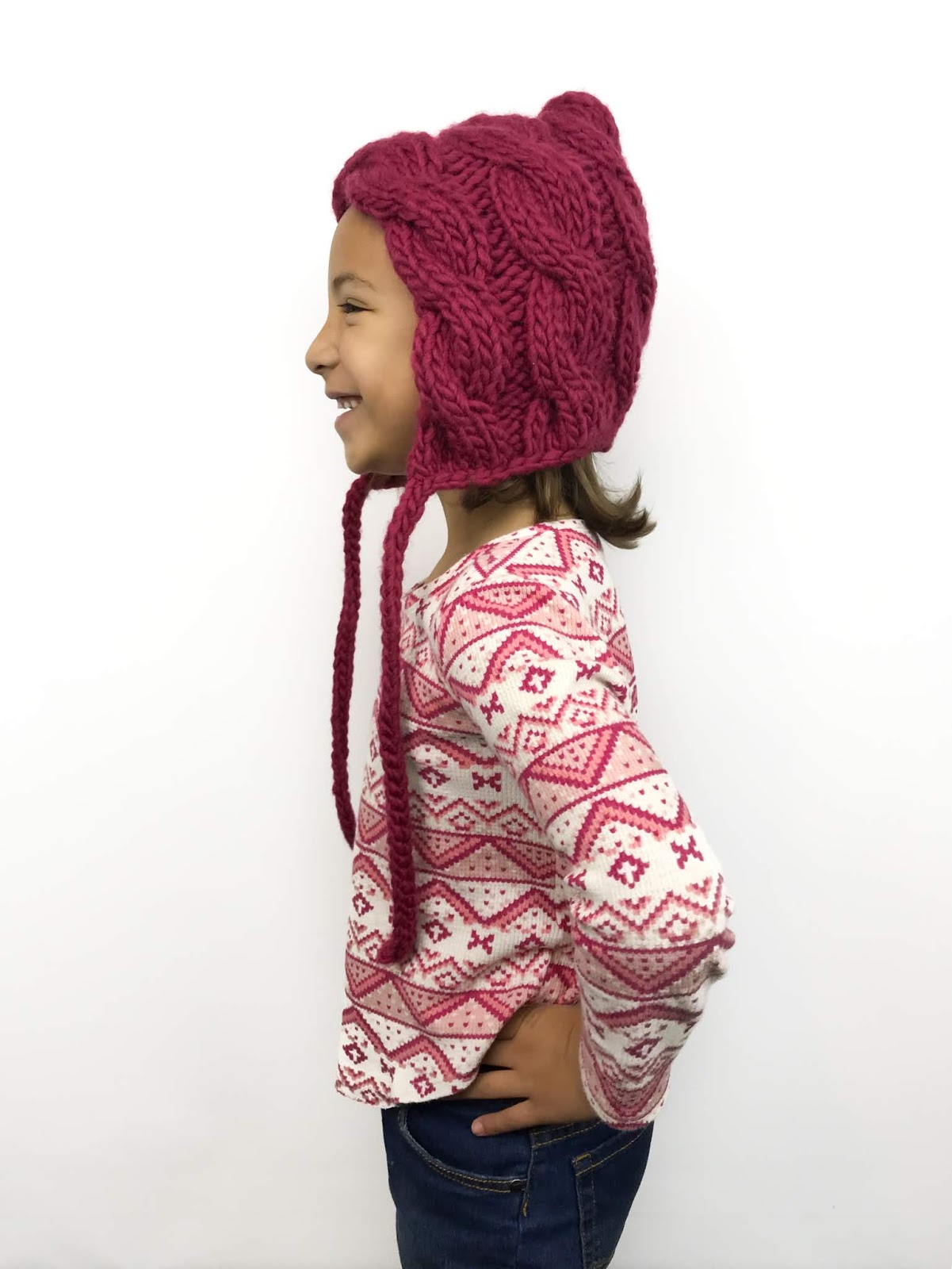 KNIT CABLE BONNET - ALL SIZES - iKNITS