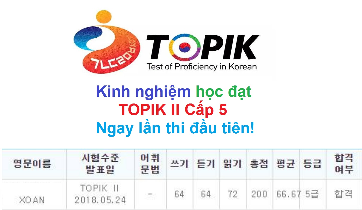 Kinh Nghiệm Học Đạt Topik Ii Cấp 5 Ngay Trong Lần Thi Đầu Tiên Get