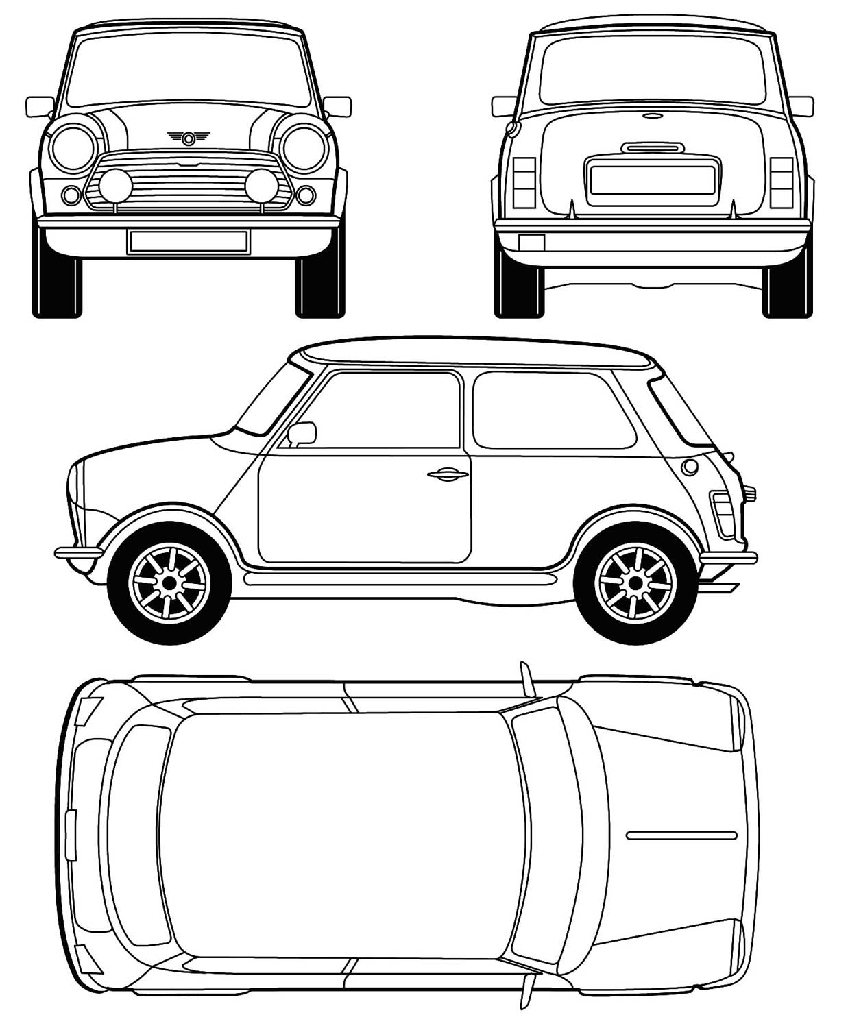 3d Auto Club: Blueprints - Mini (HQ)