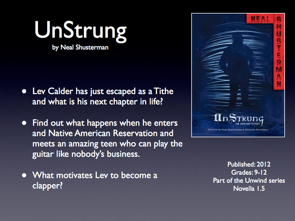 Young Adult Reading Machine: UnStrung by Neal Shusterman