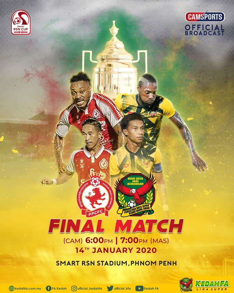 Keputusan Kedah VS Phnom Penh Crown FC 14/1/2020 (Smart RSN CUP 2020 ...