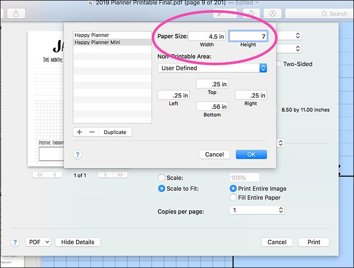How to Resize Printables to Fit Any Happy Planner Size (with VIDEO ...