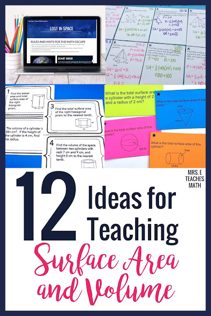 12 Ideas for Teaching Surface Area and Volume | Mrs. E Teaches Math