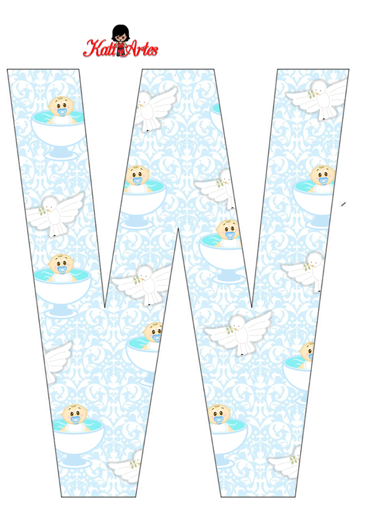 Alfabeto de Angelitos Bebés para Bautismo. - Oh my Alfabetos!