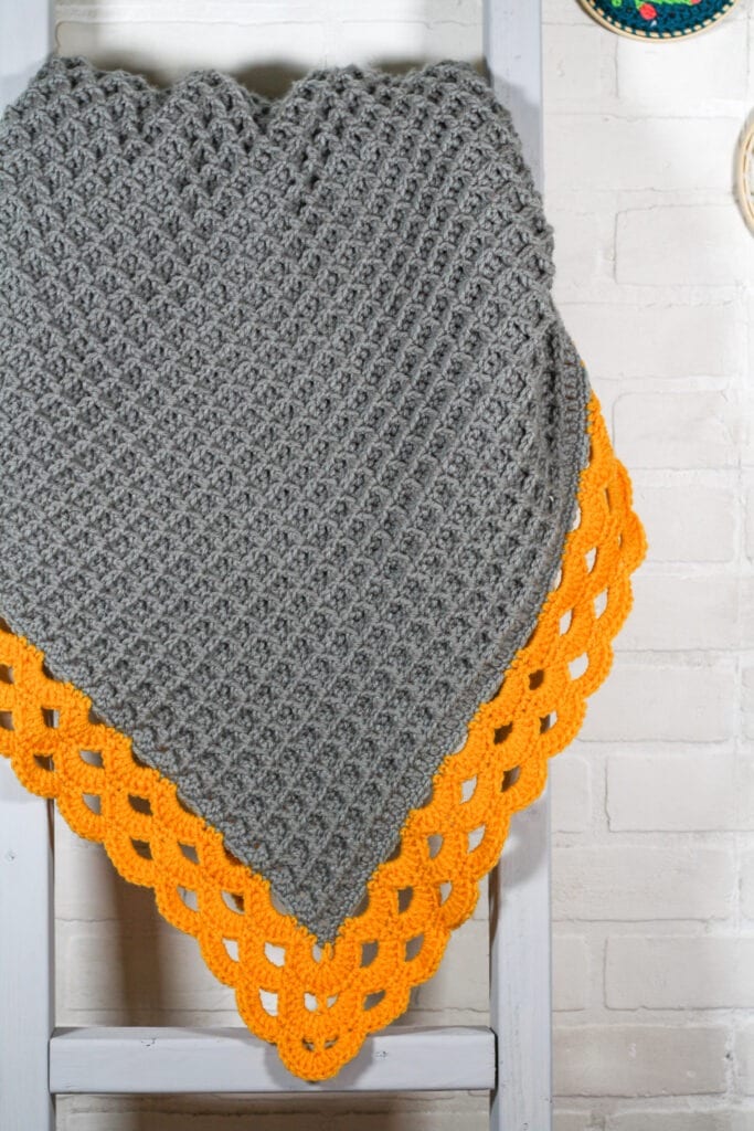 Gray and yellow crochet blanket pattern - Free instructions - Crochet ...