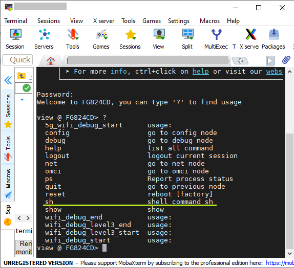 Agux y sus bits: Router Sercomm FG824CD VI - Acceso SSH y más