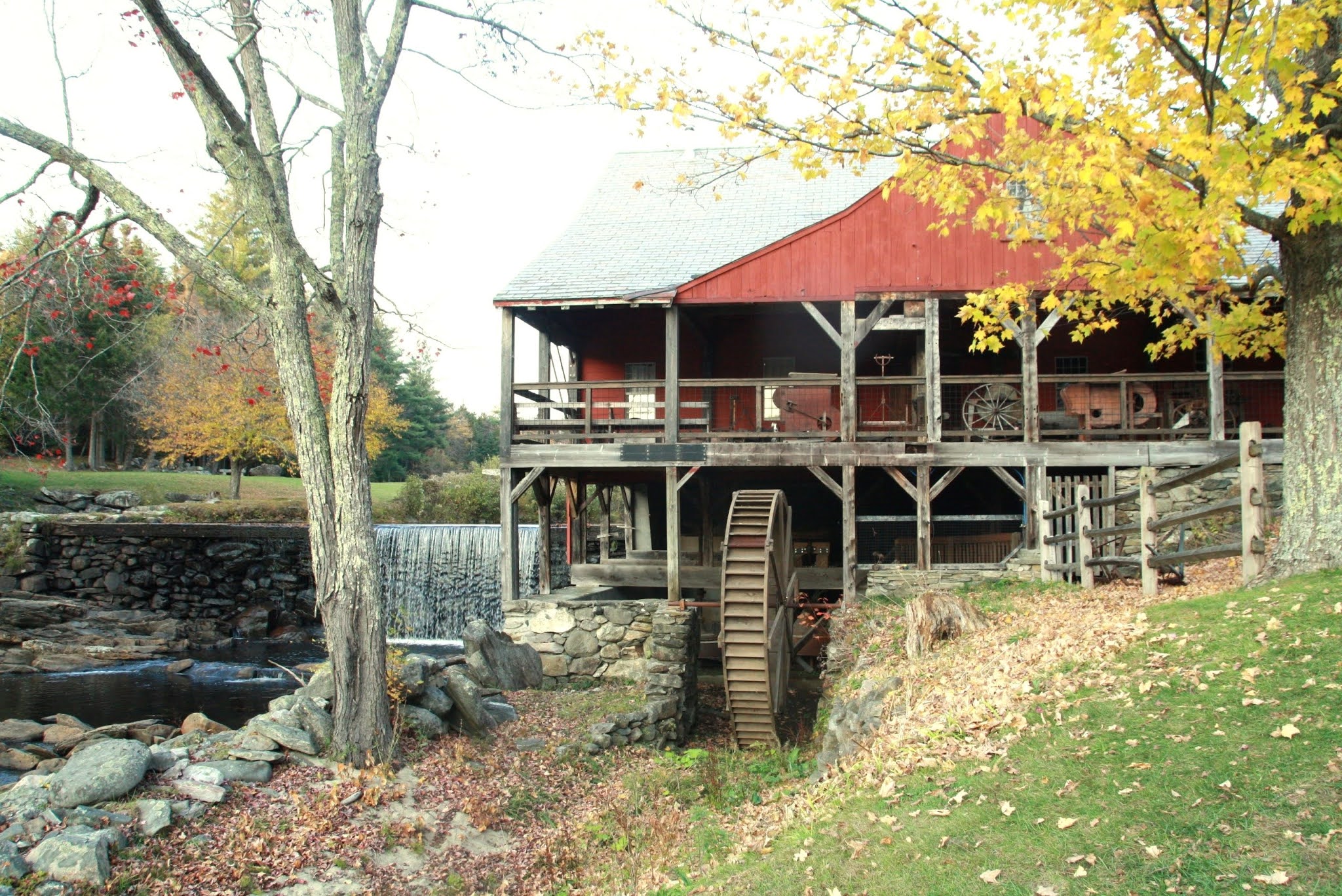 Grist Mill, Weston , Vermont beyond postcard from the past