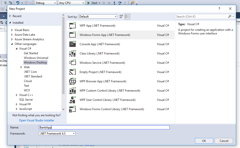 C# VB and all the other coding-Fun projects: Creating a simple WinForm ...