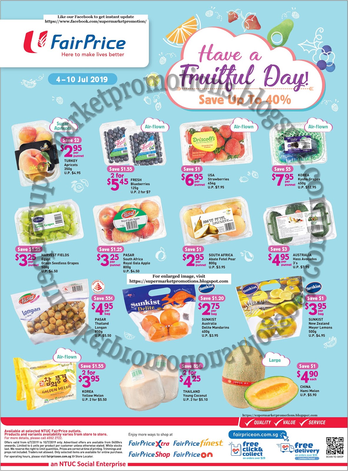 NTUC FairPrice Fruit Promotion 04 - 10 July 2019 ~ Supermarket Promotions