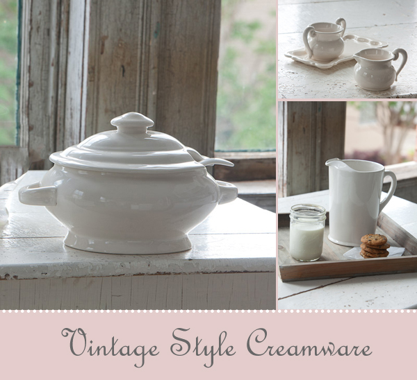 farmhouse musings: New Vintage Style Creamware, Plus Save 15%