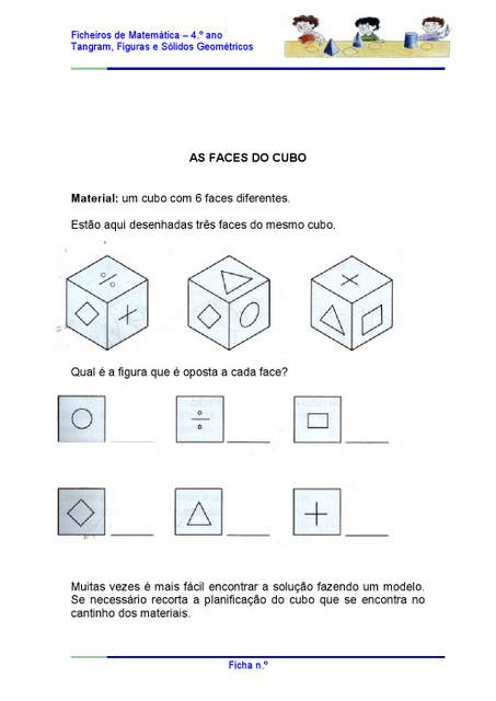 Atividades com Cubos para 4º ano.
