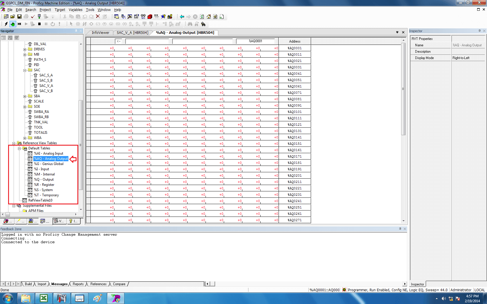How to do Force in GE PLC Proficy Machine Edition?