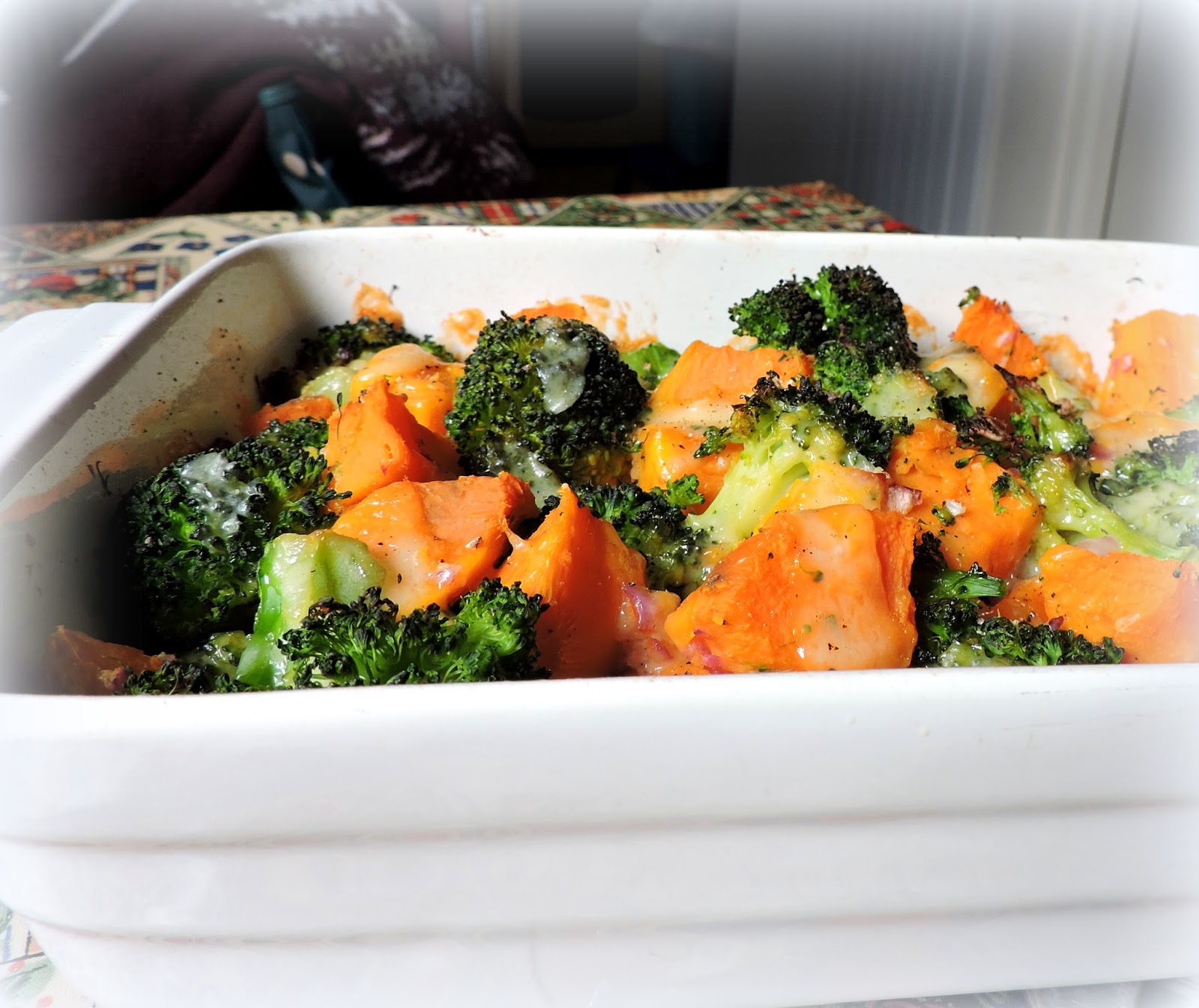 Sweet Potato, Broccoli & Cheese Bake
